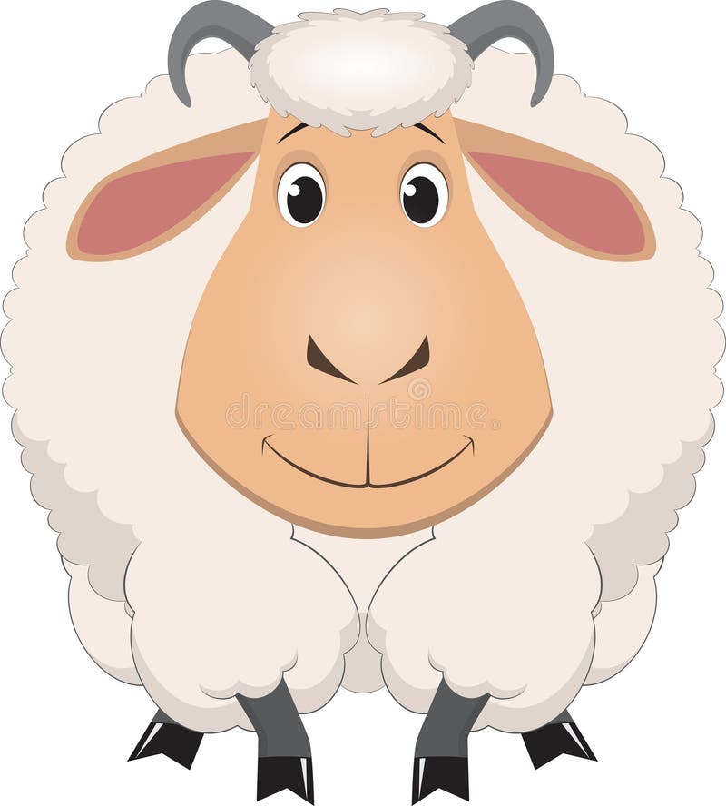 Smiling Ram Sheep Head Cartoon Mascot Character Stock Vector ...