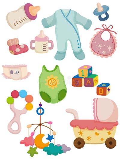 Cartoon baby stuff icon stock vector. Illustration of icon - 17900619
