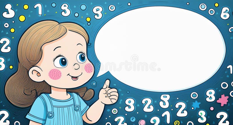 Cartoon Baby Talking with Text Bubble. Stock Illustration ...