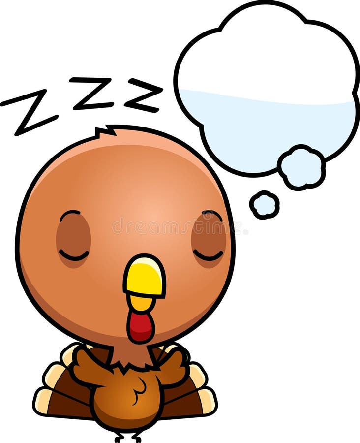 Cartoon Baby Turkey Dreaming Stock Vector - Illustration of bird, cloud ...