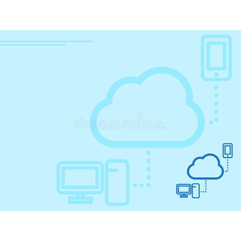 Cartoon Background Cloud Storage Stock Vector - Illustration of design ...