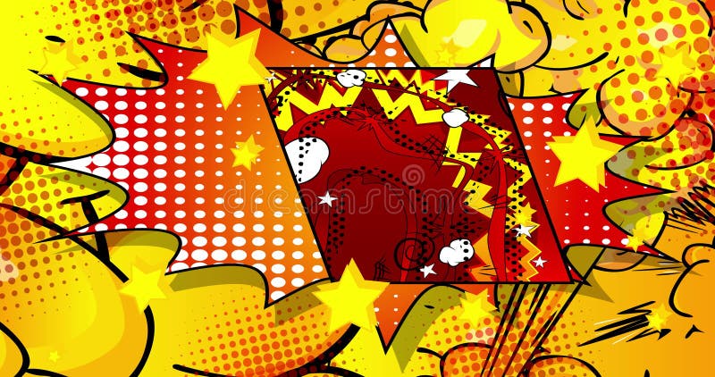 Retro Animation Comics. Vintage Cool Cartoon Background, Comic Book ...