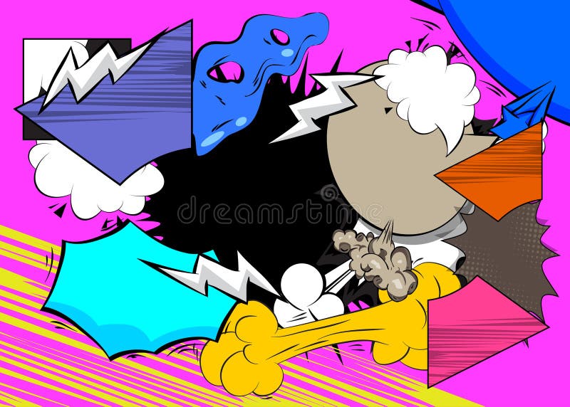 Super Cartoon Background, Comic Book Burst Poster. Cool Retro Vector ...