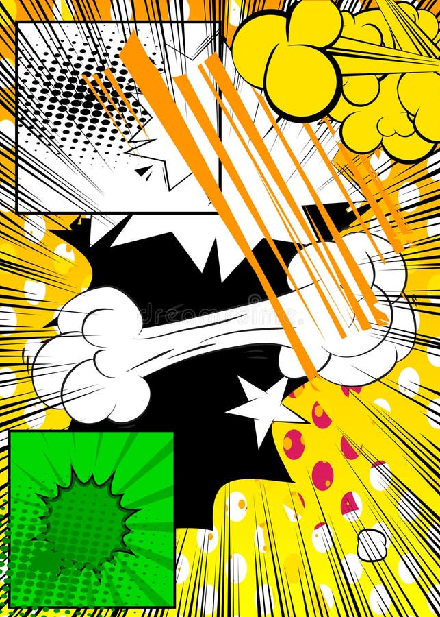 Super Cartoon Background, Comic Book Burst Poster. Cool Retro Vector ...