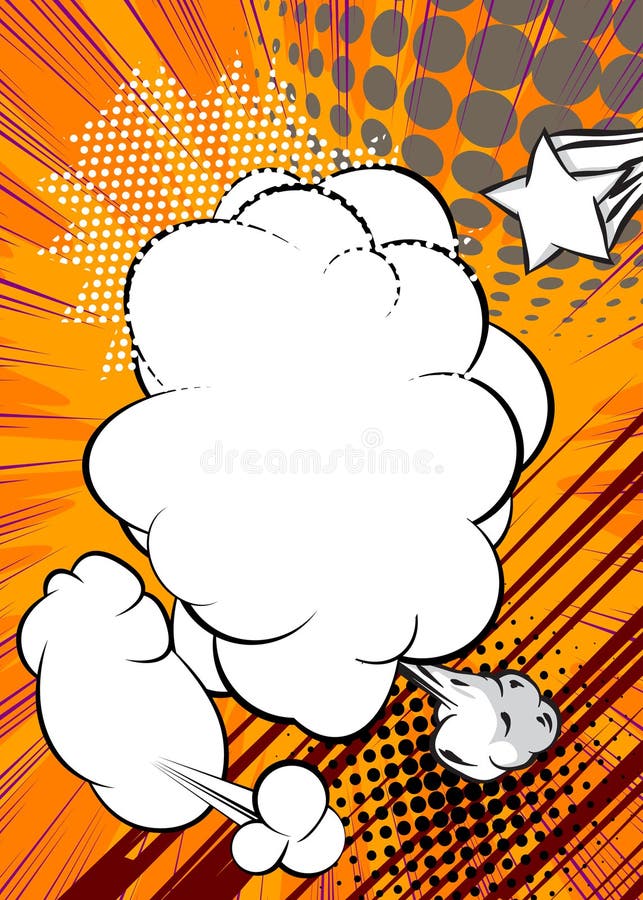 Cartoon Background, Comic Book Exploding Backdrop. Retro Vector Comics ...