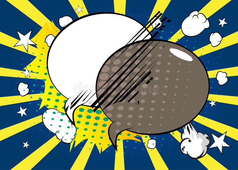 Cartoon Background, Comic Book Exploding Backdrop. Retro Vector Comics ...