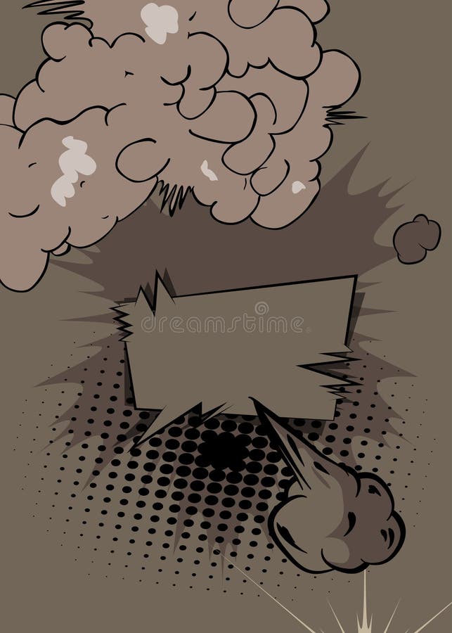 Cartoon Background, Comic Book Gray and Yellow Retro Vector Comics Pop ...