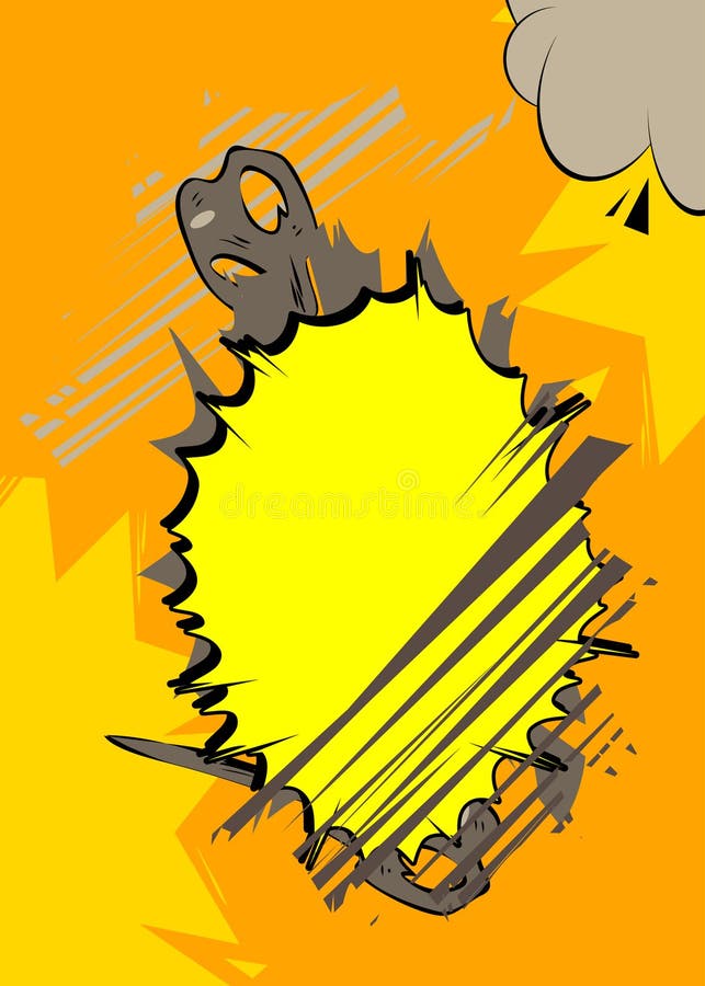 Cartoon Background, Comic Book Exploding Backdrop. Retro Vector Comics ...