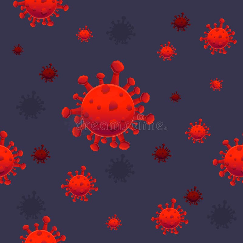 Cartoon Background on the Theme of Virus and Disease Stock Vector ...