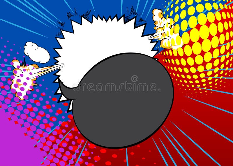 Cartoon Backgrounds, Comic Book Backdrop. Retro Vector Comics Pop Art ...
