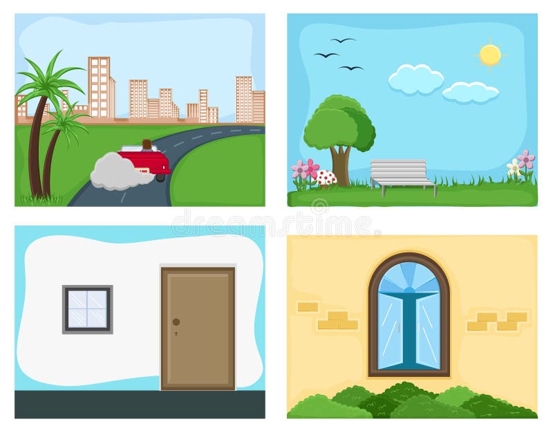 Cartoon Backgrounds Vector Graphics Stock Vector - Illustration of ...
