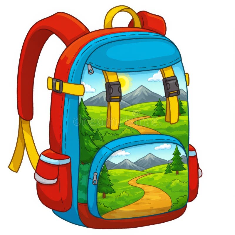 Cartoon Boy with Backpack Standing in Morning Modern Classroom. Back To ...