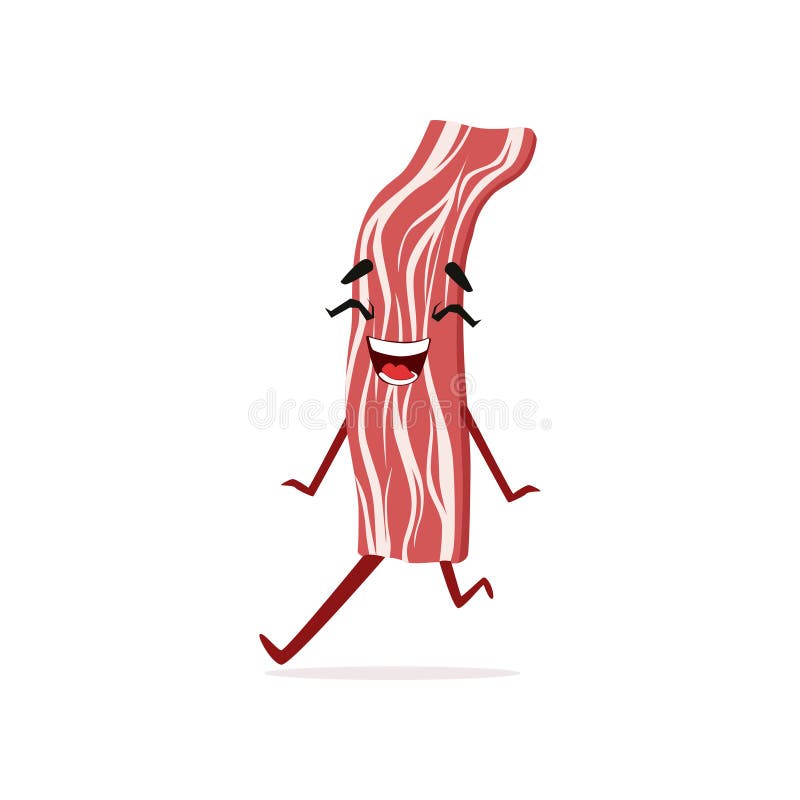 Bacon Strip Running stock vector. Illustration of unhealthy - 68748419 Bacon Strip Running stock vector. Illustration of unhealthy - 68748419