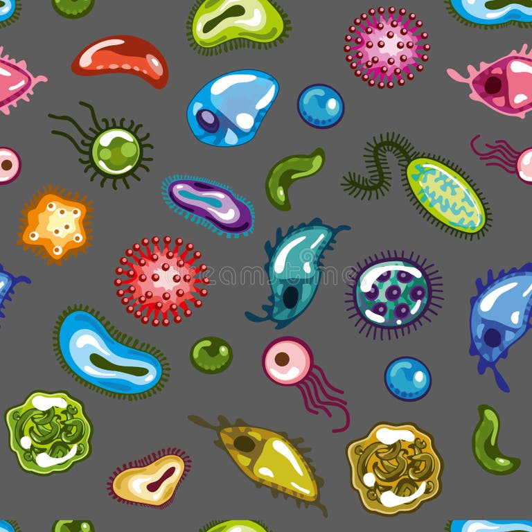 Microbes Under Microscope Cartoon Stock Illustrations – 38 Microbes ...
