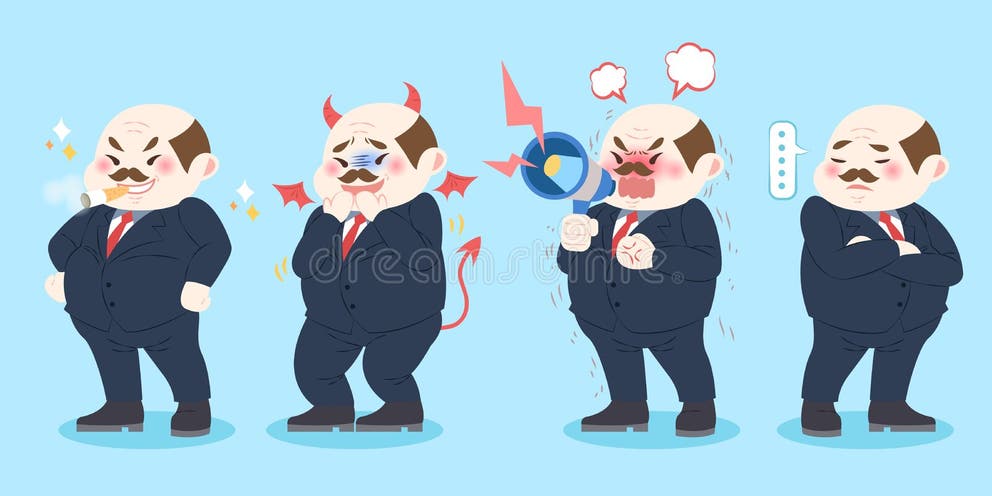 Cute Cartoon Bad Boss Stock Illustrations – 97 Cute Cartoon Bad Boss ...