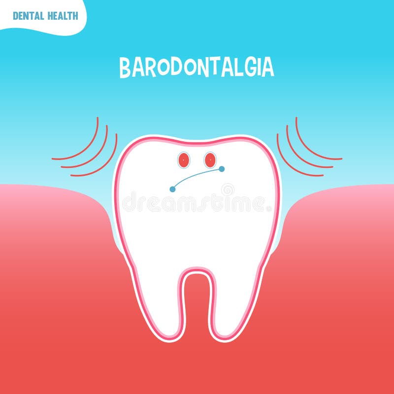 Cartoon Bad Tooth Icon with Dental Abscess Stock Illustration ...