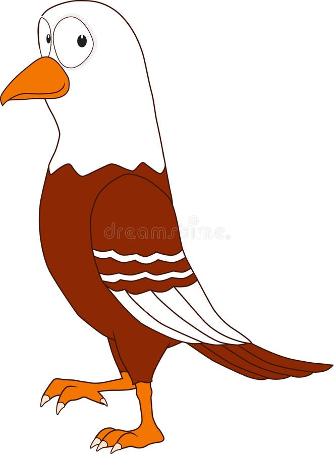 Cartoon of a Bald Eagle Walking Gallantly Stock Vector - Illustration ...