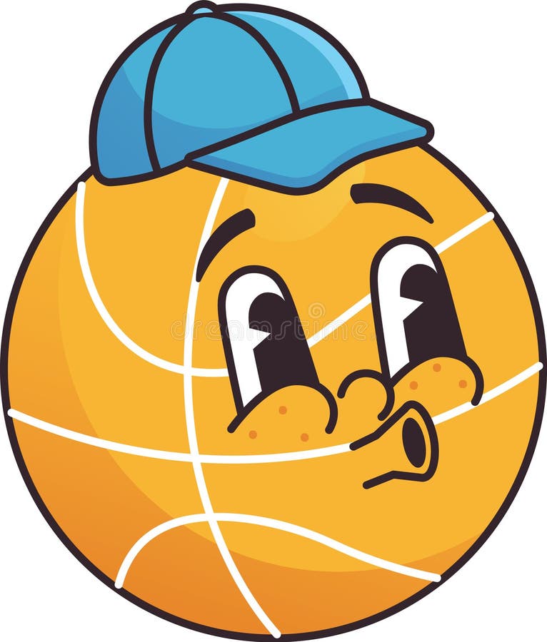 Cartoon Ball Character stock vector. Illustration of retro - 352920062