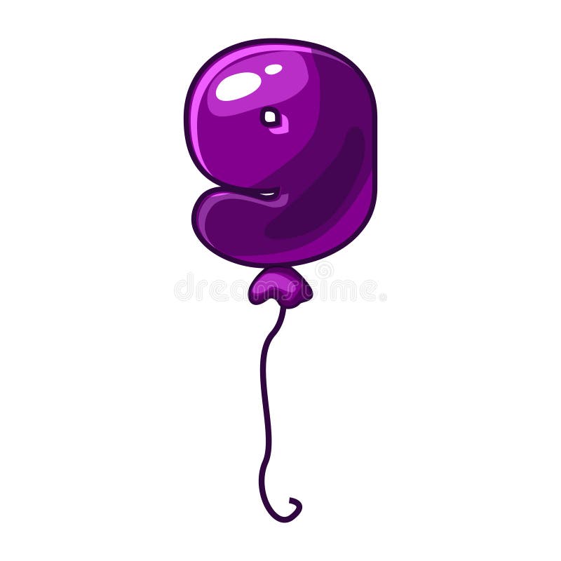 Cartoon Balloon Number 9 Font Kids Numbers. Figure Nine Stock Vector ... Cartoon Balloon Number 9 Font Kids Numbers. Figure Nine Stock Vector ...