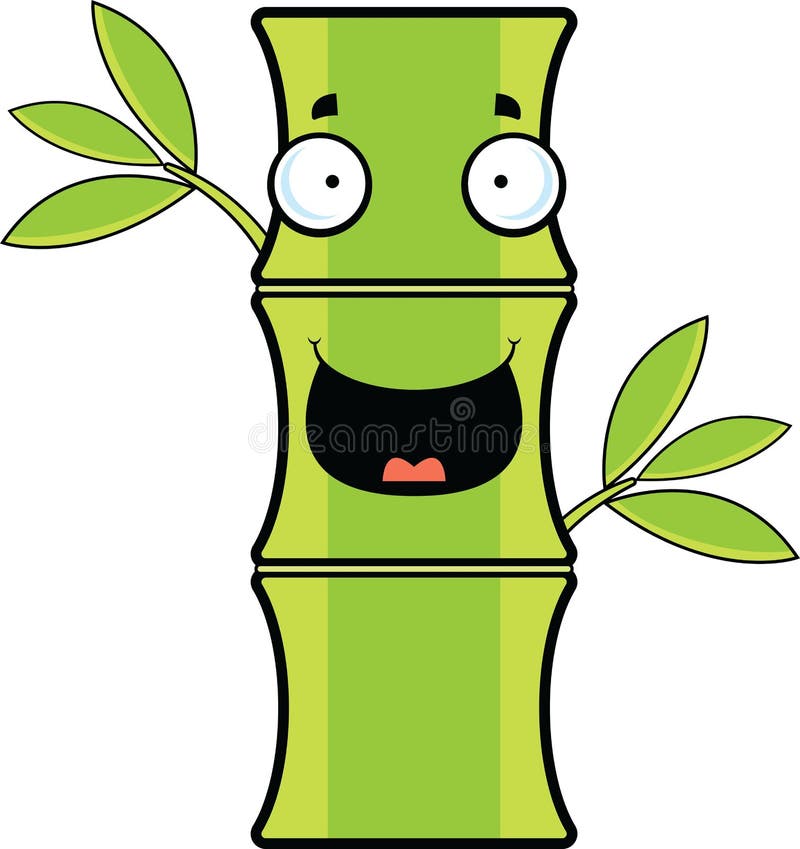 Cartoon Bamboo Happy stock vector. Illustration of graphic - 52202417