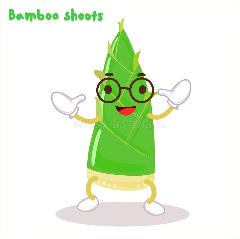 Cartoon Bamboo Vector on Background. Stock Vector - Illustration of ...
