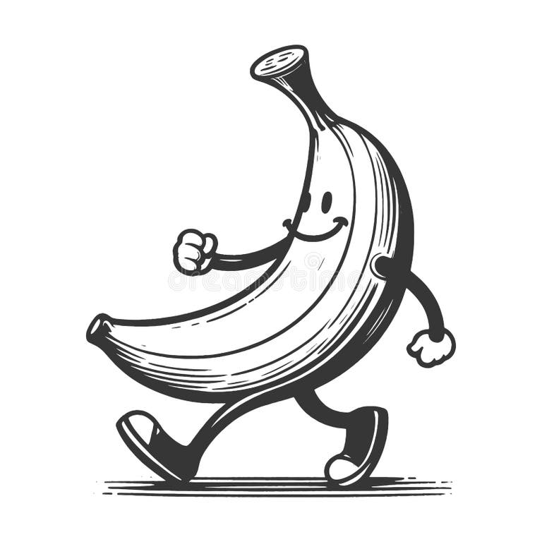 Banana Cartoon Walking Stock Illustrations 207 Banana Cartoon Walking Stock Illustrations