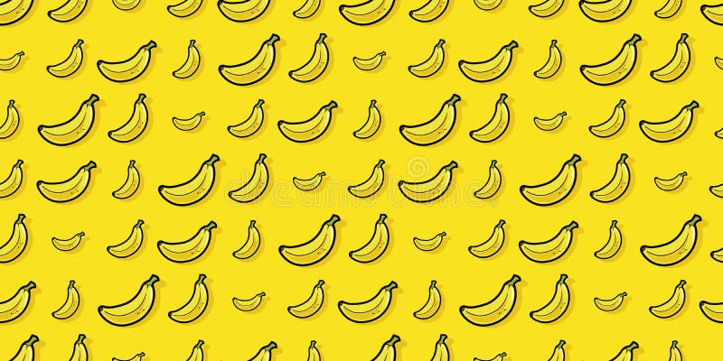 Cartoon Bananas Pattern Repeat Background Stock Vector - Illustration ...
