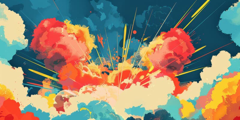 Cartoon Bang, Bang Colorful Explosion Stock Image - Image of explode ...