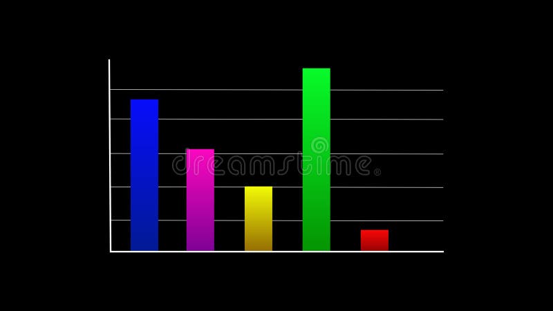 Cartoon Bar Graph Chart Animation Stock Illustration - Illustration of ...