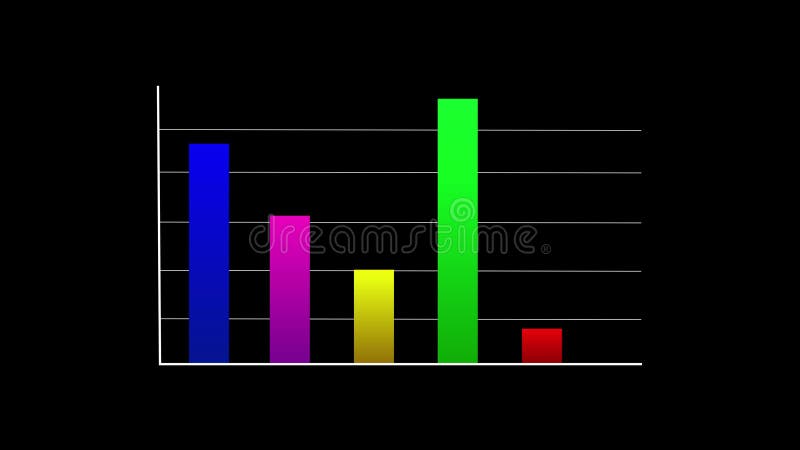 Cartoon Bar Graph Chart Animation.4K Alpha. Stock Video - Video of ...
