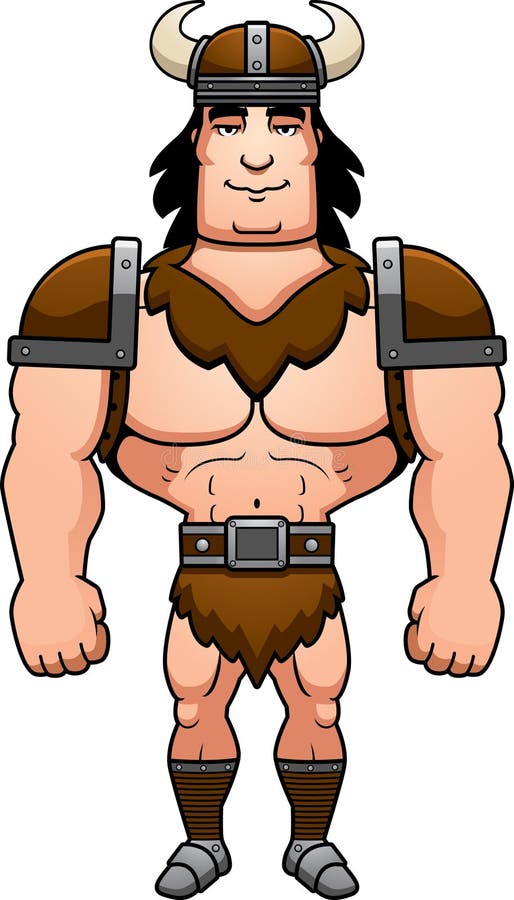 Smiling Barbarian Barber Holding Scissors and Comb Comedy Stock Vector ...