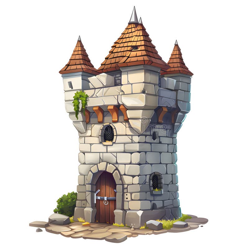 Cartoon barrack for game stock illustration. Illustration of fantasy ...