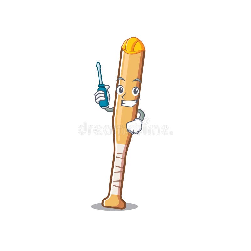 Cartoon Baseball Bat with the Automotive Character Stock Vector ...