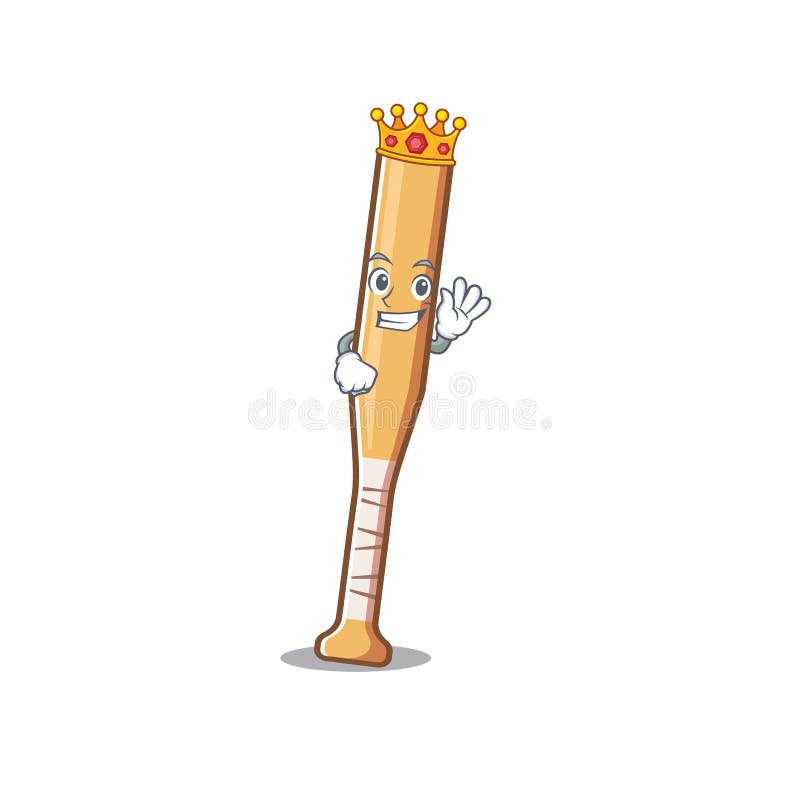 Cartoon Baseball Bat with the King Character Stock Vector ...