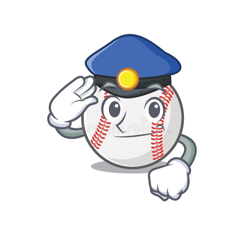 Police Baseball Bat Character Cartoon Stock Vector - Illustration of ...