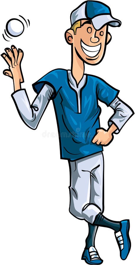 Cartoon baseball pitcher stock illustration. Illustration of throwing ...