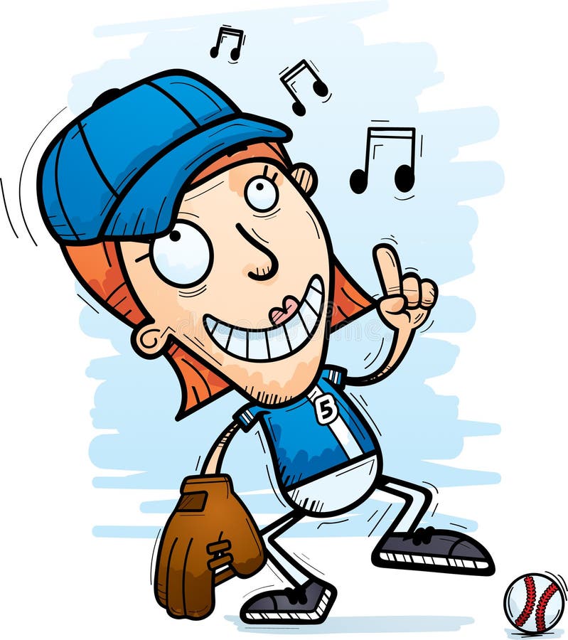 Cartoon Baseball Player Dancing Stock Vector - Illustration of player ...