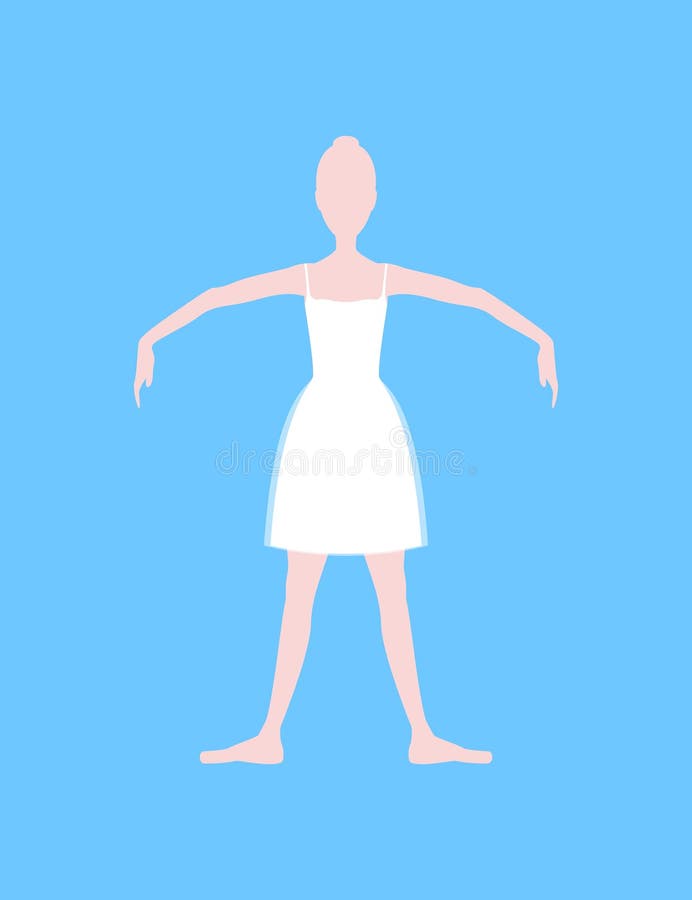 Cartoon Five Basic Ballet Positions Set. Vector Stock Vector ...