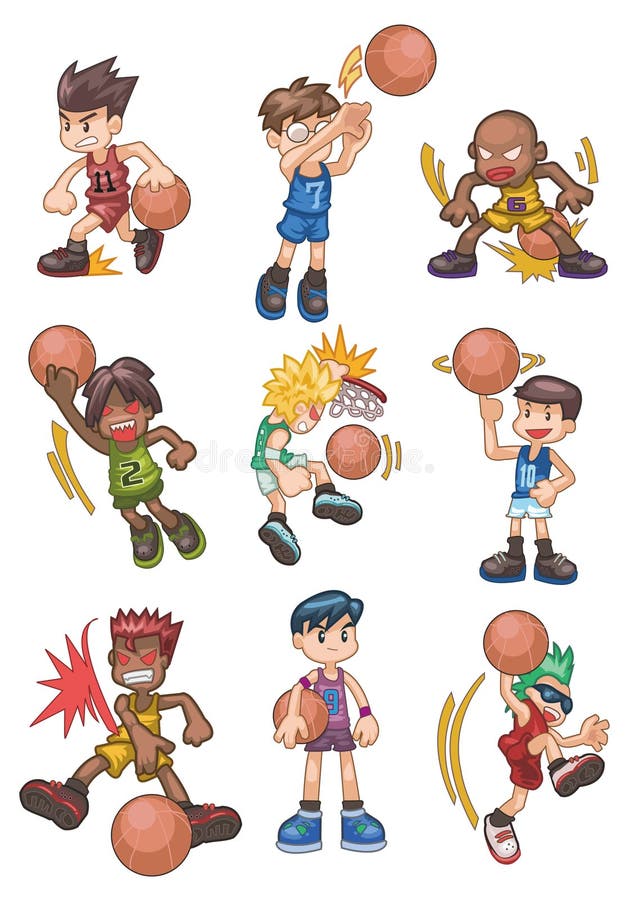 Cartoon basketball icon stock vector. Illustration of collection - 17788970