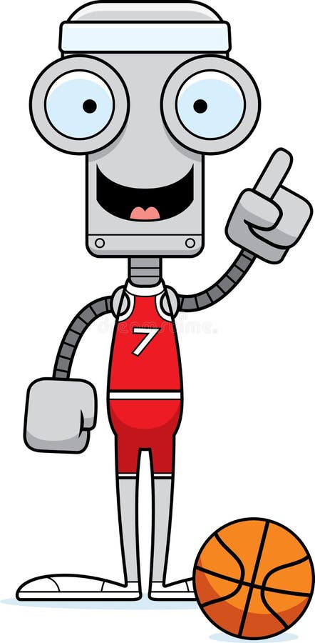 Cartoon Basketball Player Robot Idea Stock Vector - Illustration of ...