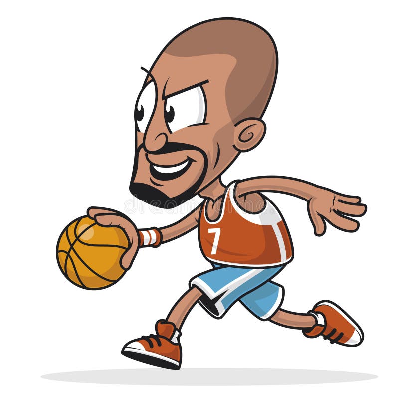 Cartoon Basketball player stock vector. Illustration of body - 242583181