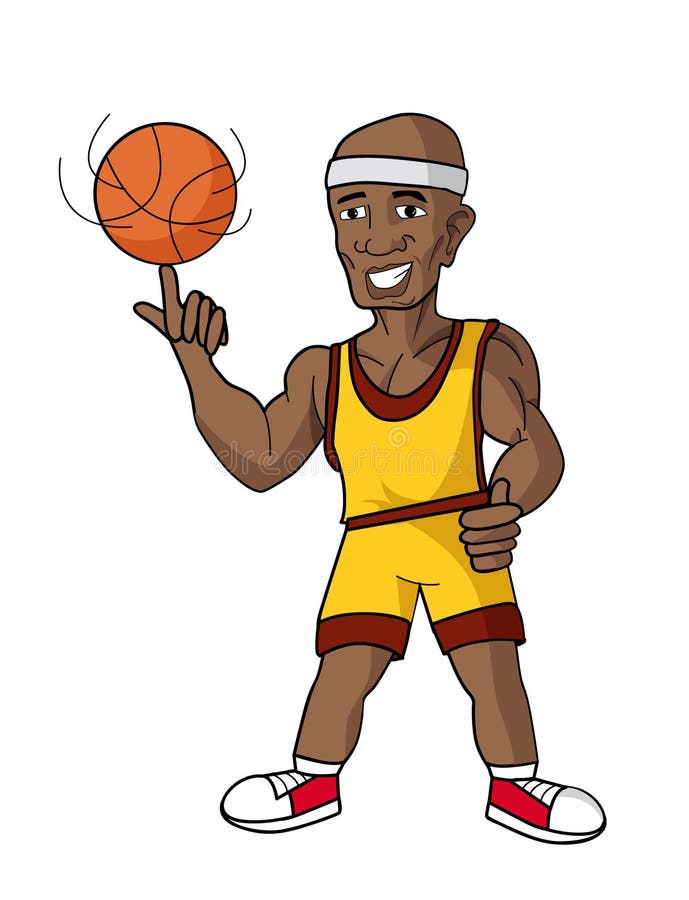 Cartoon basketball player stock vector. Illustration of drawing - 72143377