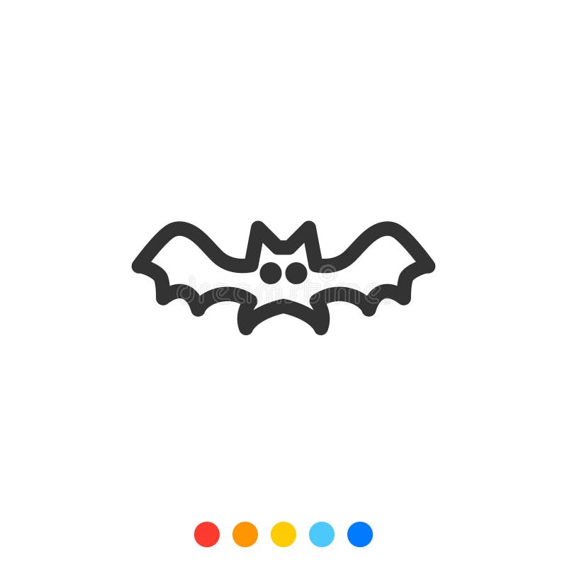 Cartoon Bat Icon,Vector and Illustration Stock Vector - Illustration of ...