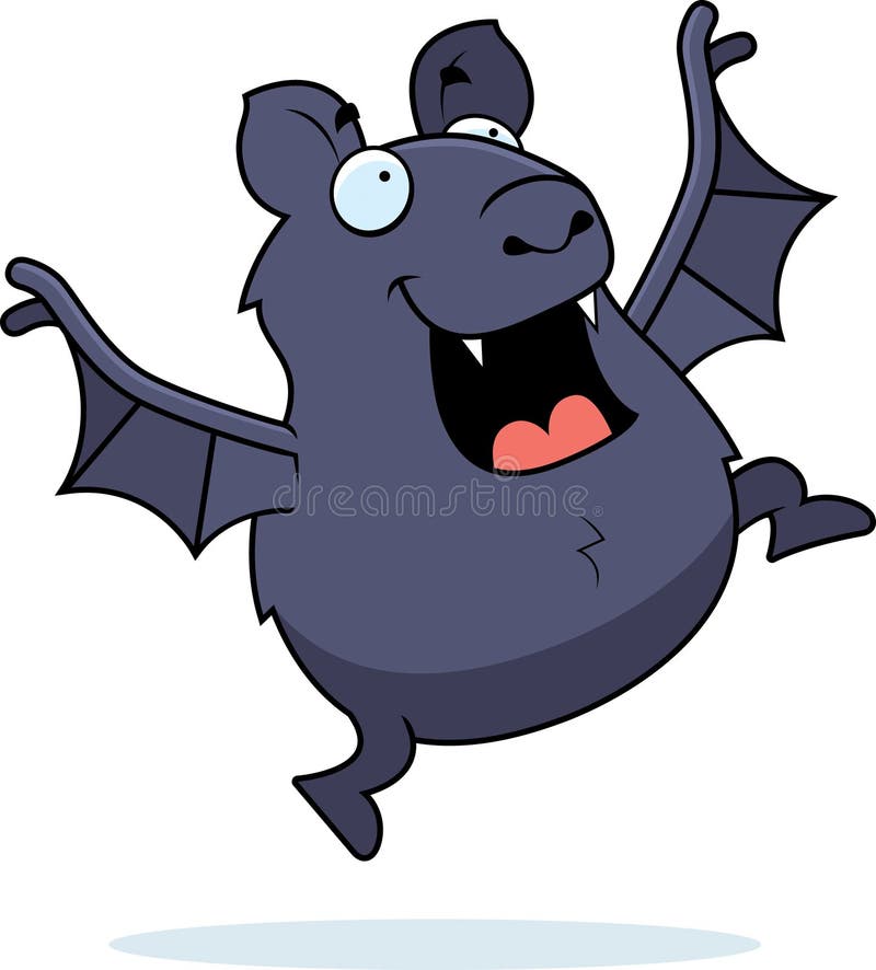 Cartoon Bat Jumping stock vector. Illustration of wings - 41817927
