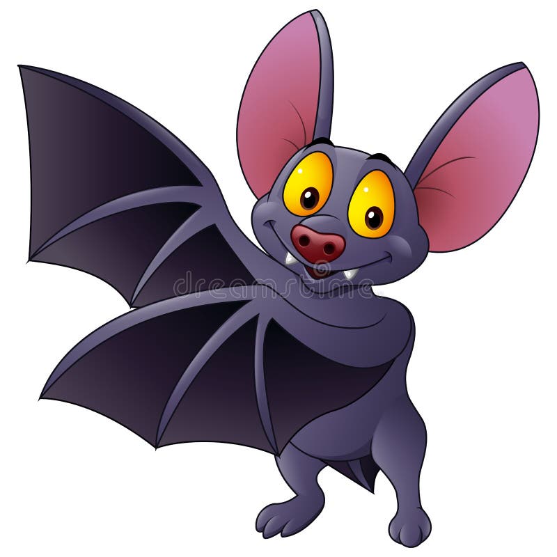 Cartoon bat waving stock vector. Illustration of cute - 76884914