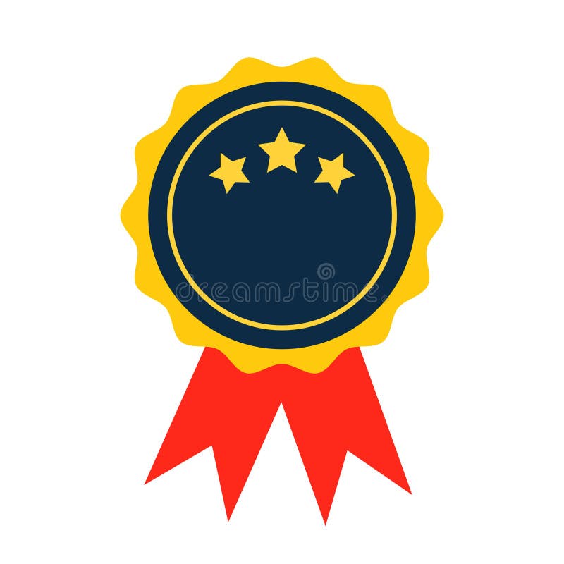 Cartoon Batch Certificate Ribbon Vector Isolated Object Illustration ...