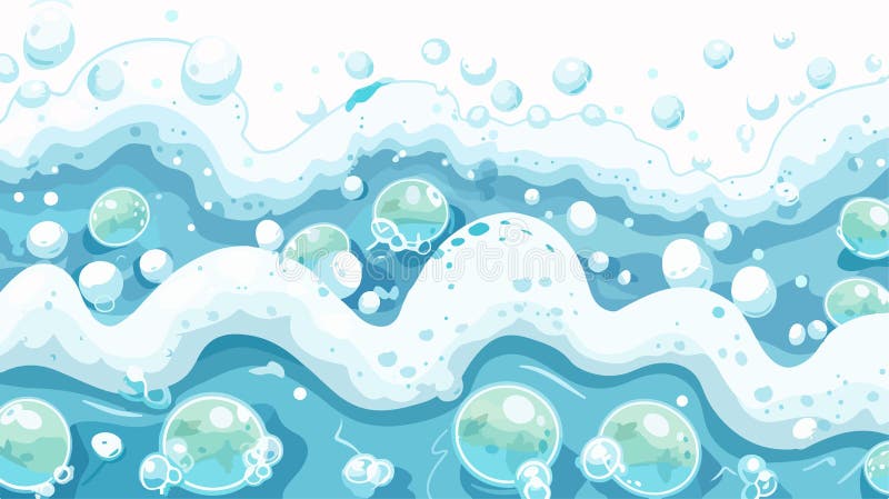 Cartoon Bath Soap Foam Bubble Border Background for Creative Projects ...
