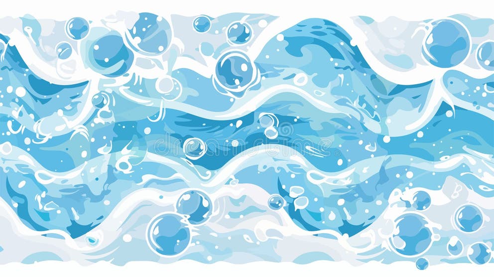 Cartoon Bath Soap Foam Bubble Border Background for Creative Projects ...