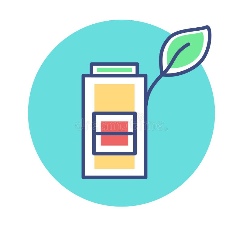 Cartoon Battery Icon Emoji Illustration Isolated Stock Illustration ...