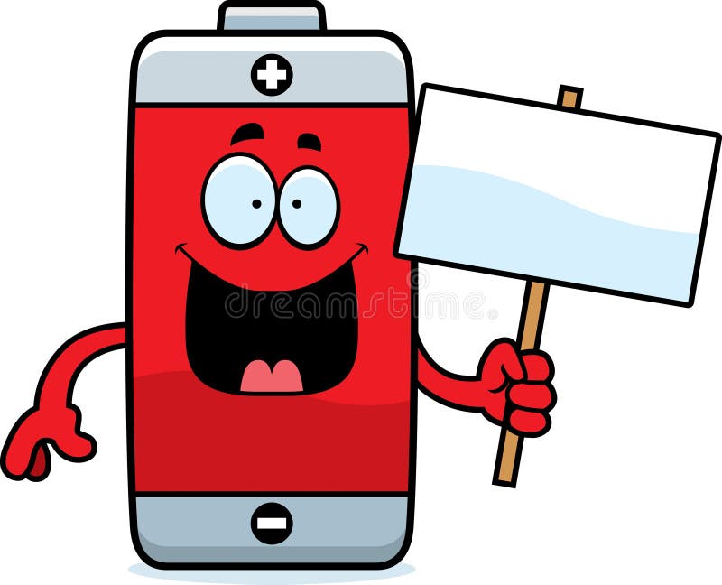 Sad Cartoon Battery stock vector. Illustration of clip - 47825515